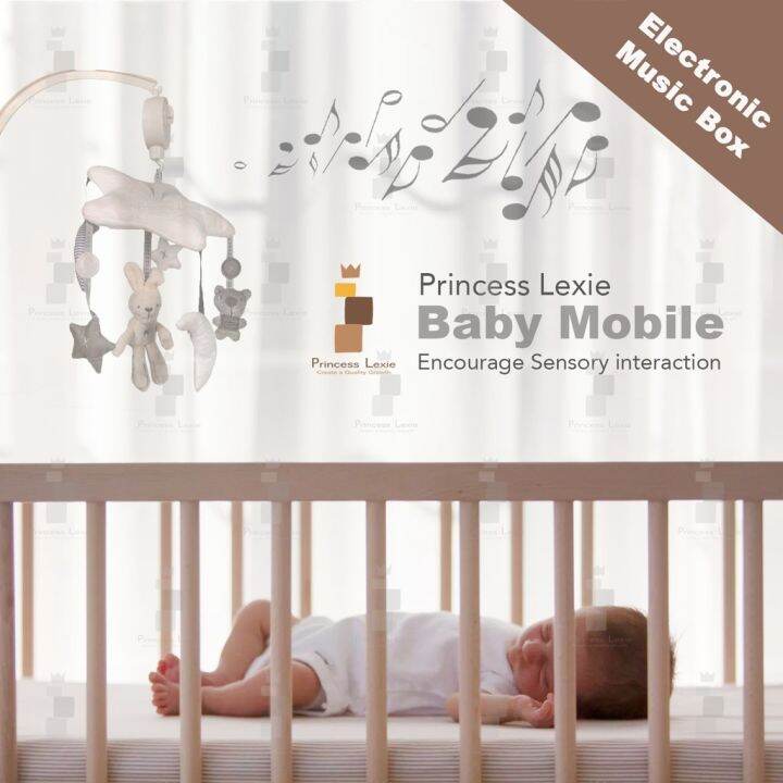 Princess Lexie Electronic Baby Mobile Musical Baby Crib Mobile with ...