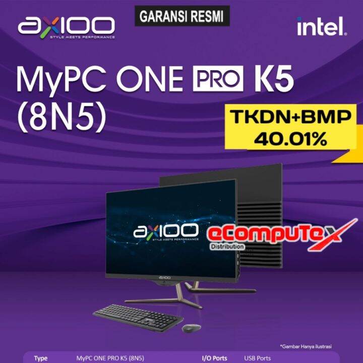 PC AIO AXIOO MYPC ONE PRO K5 (8N5) TKDN i5 512GB SSD 8GB GARANSI RESMI | Lazada Indonesia