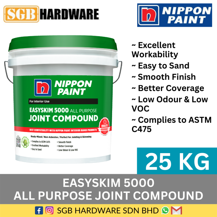 Nippon Paint Easyskim 5000 / All Purpose Joint Compound 25kg | Lazada