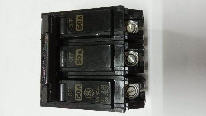 GE Breaker Circuit Breaker ORIGINAL TQL 50 Amperes 3 Pole Plug-In Type ...