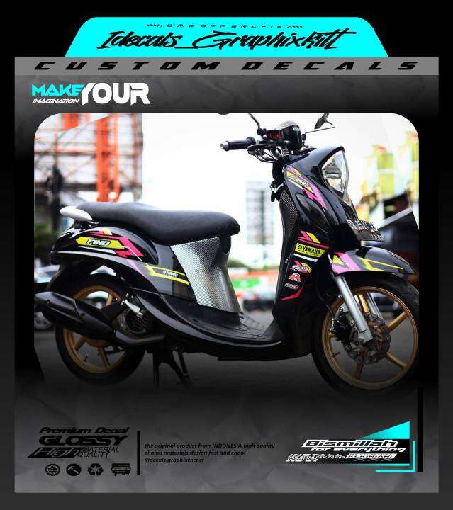 00360 sticker decals fullbody yamaha fino tema racing simpel bebas ...