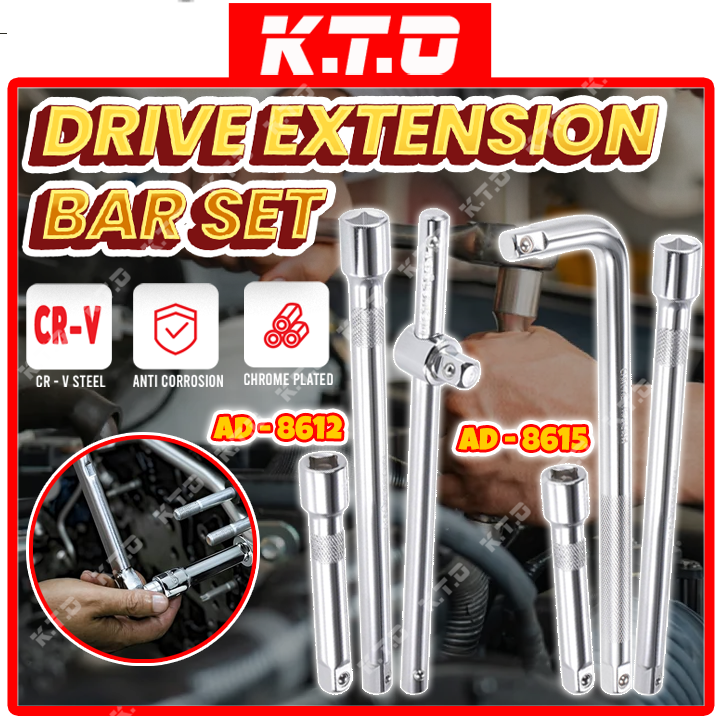 1/2 Inch Drive Extension Bar Set L Handle Extension Socket Sliding T ...