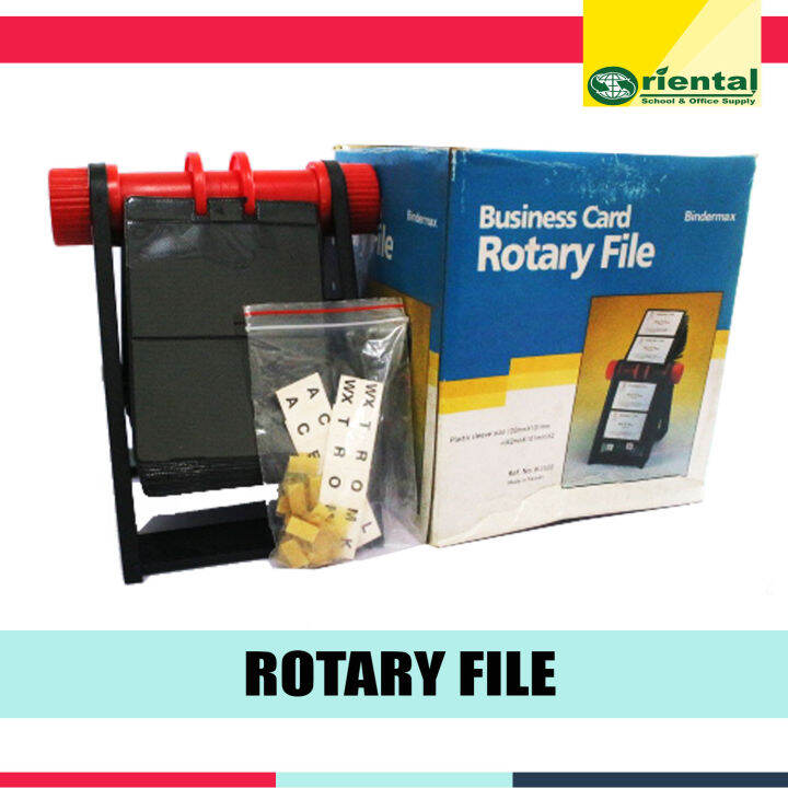 Bindermax Business Card Rotary File w/ Letter Index Back to Back 300 ...