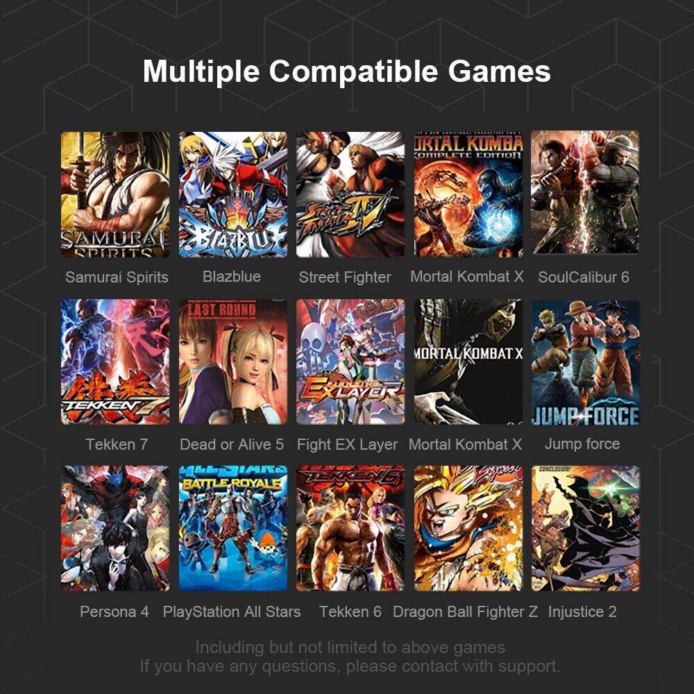 Arcade Fight Stick PXN X8 Joystick Wired Game Controller Fighting Stick for PC/Android/PS3/PS4 ...