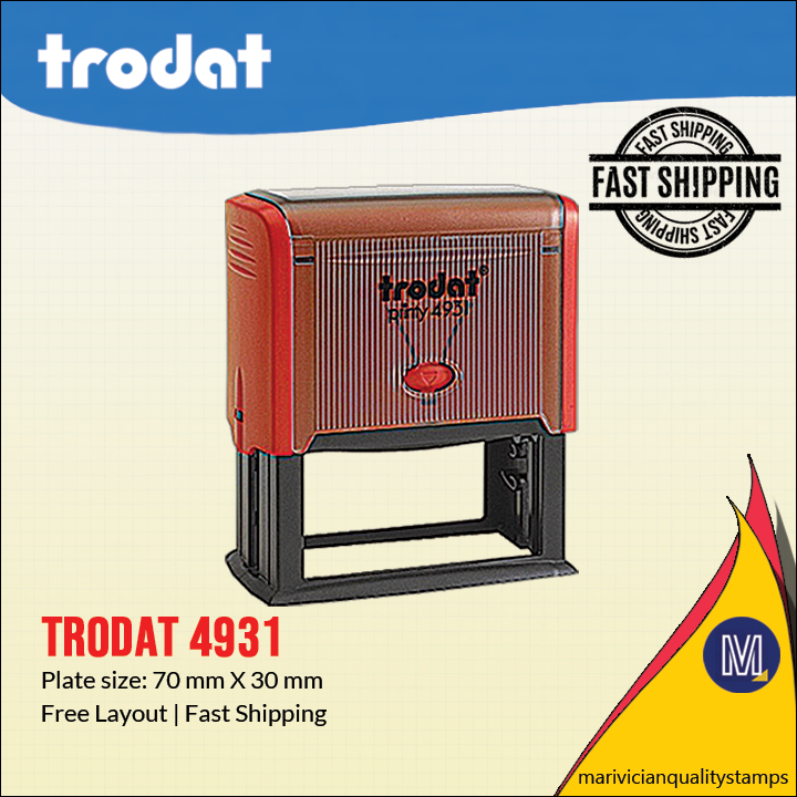 Printy 4931 / 4927 / 4926 Trodat | Personalized Stamp Customized Rubber Name Self inking w/o ...