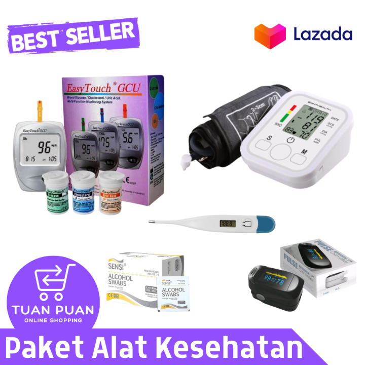 Paket Alat Kesehatan Easy Touch Alat Cek Gula Darah Kolesterol Asam ...
