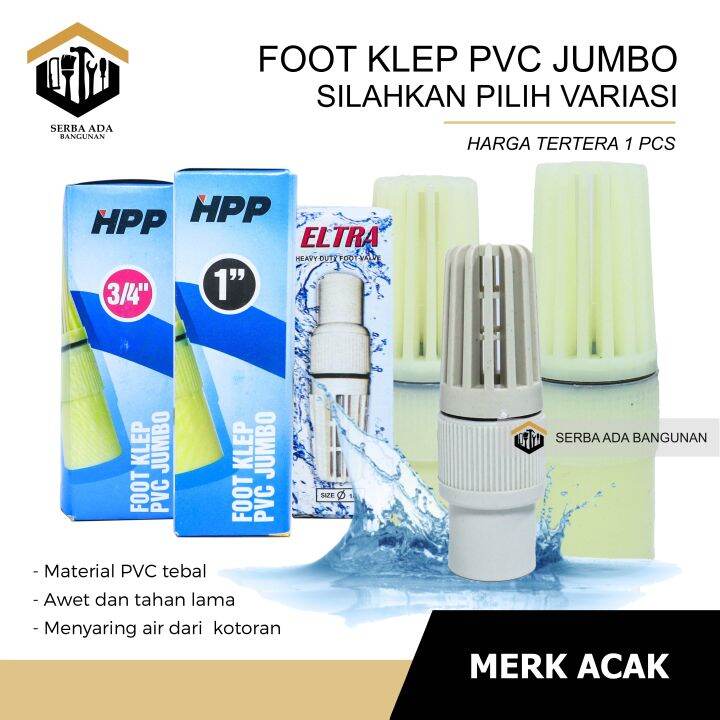 Footklep futklep saringan air klep PVC Jumbo Best ukuran 1/2 murah ...