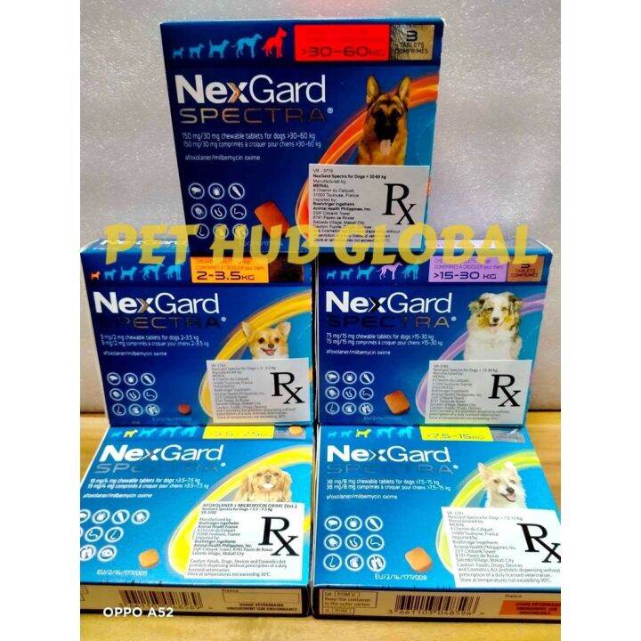 In stock- NEXGARD SPECTRA CHEWABLE TABLET FOR DOGS with STICKER | Lazada PH