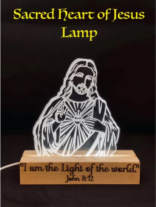 Sacred Heart of Jesus LED Lamp | Lazada PH
