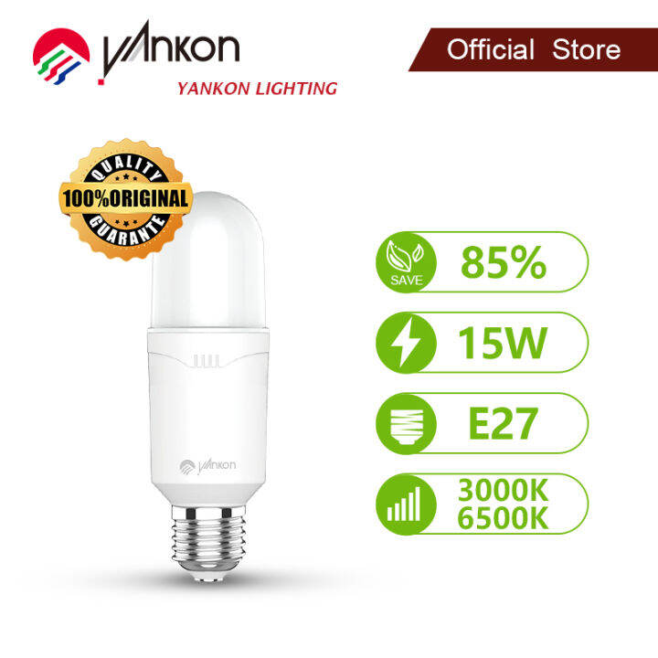 Yankon LED Stick Light Bulb 15W E27 3000K Warm White / 6500K Daylight ...