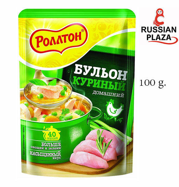 Rollton ผงทำน้ำซุปกึ่งสำเร็จรูป รสไก่ ขนาด 100 กรัม Роллтон Бульон ...