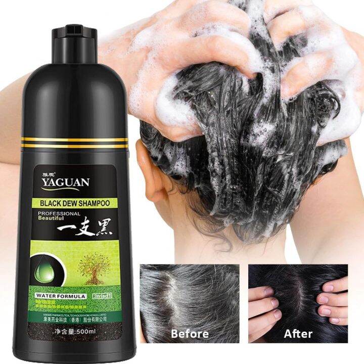 天然何首乌养发Herbal blackening hair dye shampoo Natural Polygonum Multiflorum ...