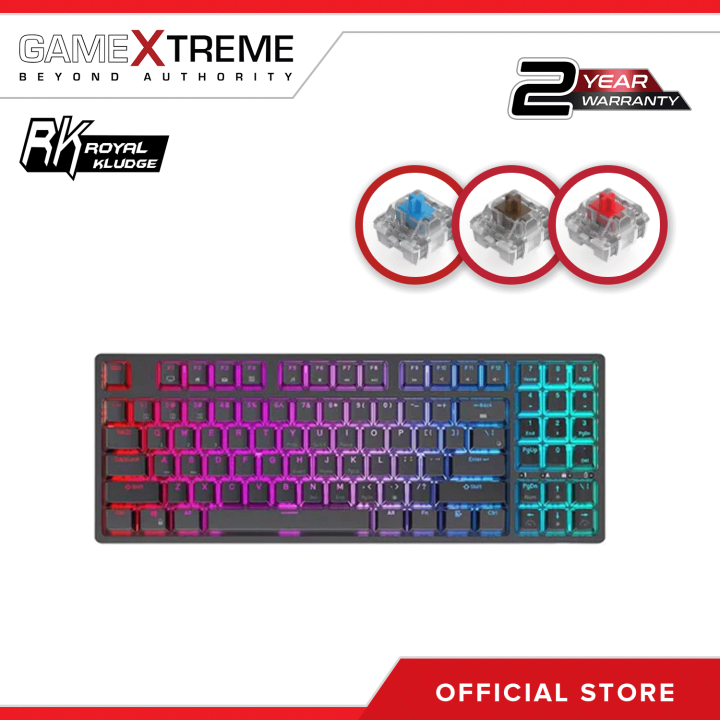 Royal Kludge RK92 Tri Mode RGB 92 Keys Hot Swappable Mechanical ...