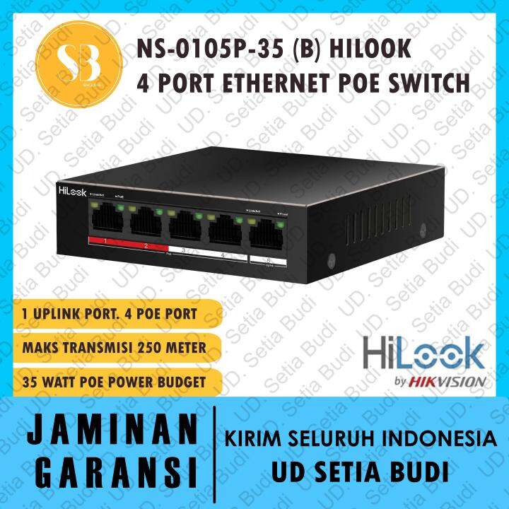 POE Switch Hilook NS-0105P-35 (B) 4 Port Ethernet | Lazada Indonesia