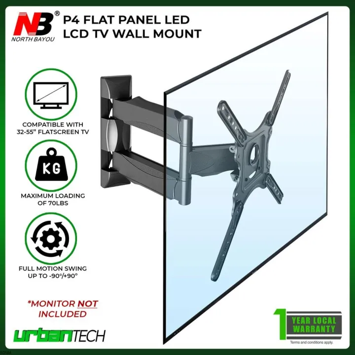 NB North Bayou P4 Flat Panel 32-55 LED TV Wall Mount with Full Motion ...