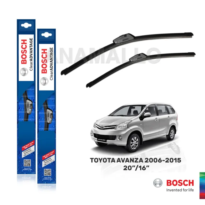 BOSCH Clear Advantage Wiper blade Set for TOYOTA Avanza 2006-2012 (20"/16") | Lazada PH