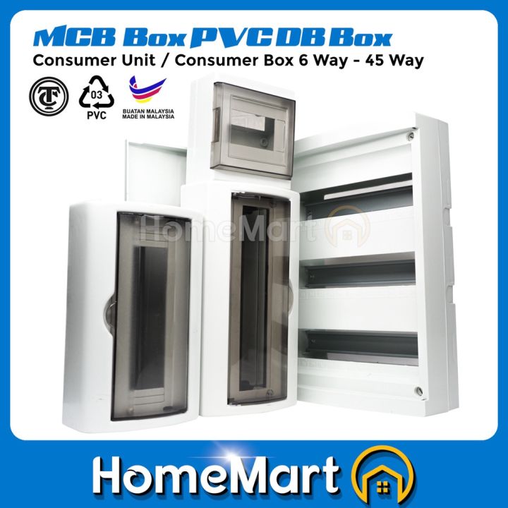 TC Surface PVC MCB DB BOX 6 Way - 45 Way Consumer Unit / Consumer Box ... TC Surface PVC MCB DB BOX 6 Way - 45 Way Consumer Unit / Consumer Box ...