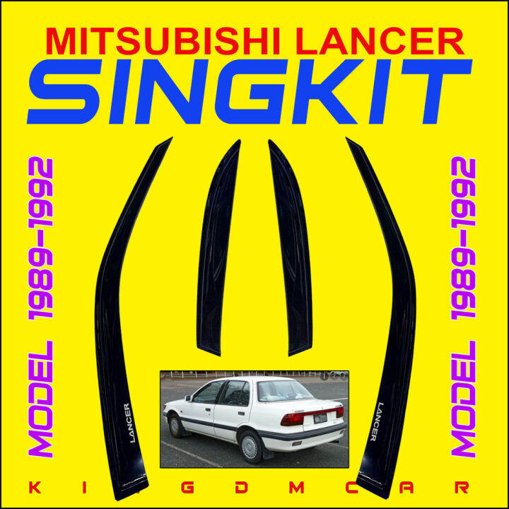 Lancer Singkit 1989 1990 1991 1992 Rain Guard Window Door Visor ...