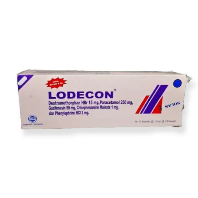 Lodecon / 100 kaplet Obat Panas Demam Flu dan Batuk Pilek tablet ...