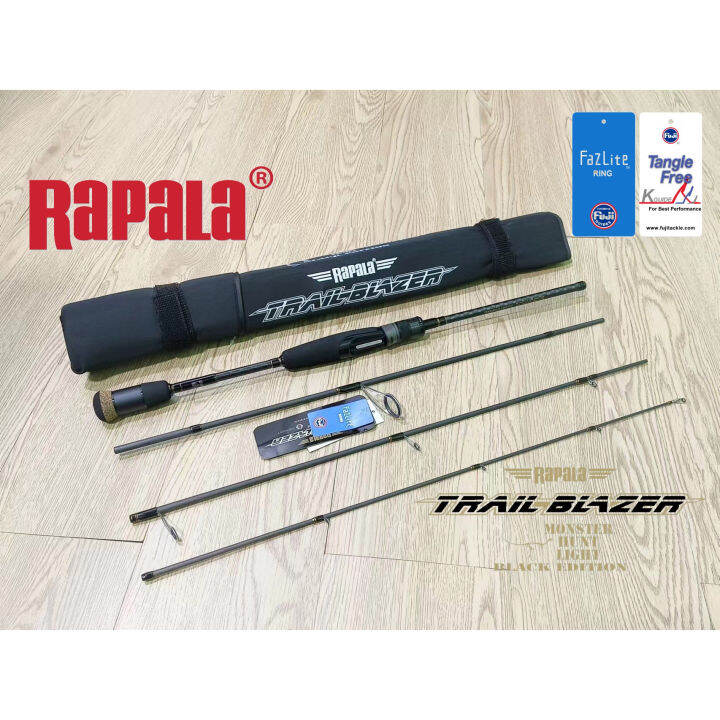 RAPALA TRAIL BLAZER MONSTER HUNT LIGHT / 73 BLACK EDITION TRAVEL ROD ...