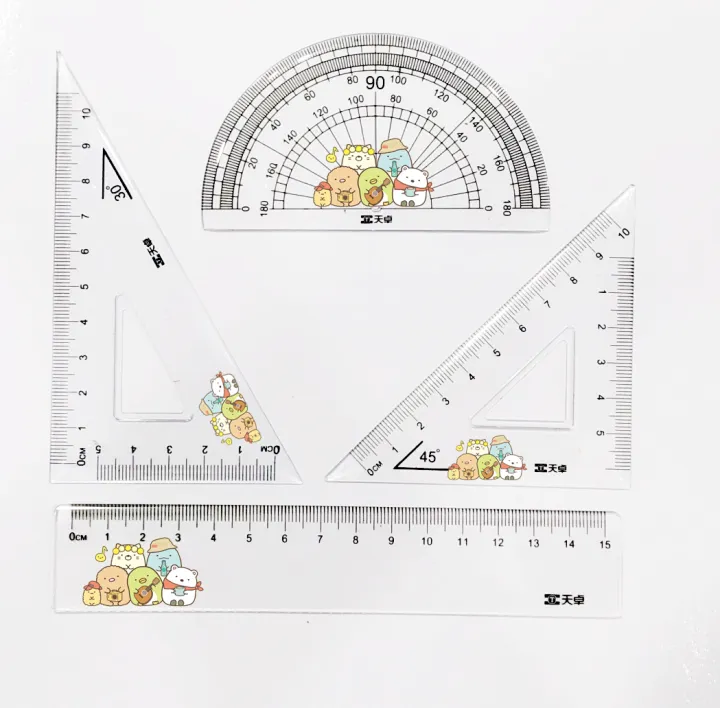 Bộ eke thước kẻ sumikko in hình màu EKNI12 bộ eke cute bộ eke dễ thương ...