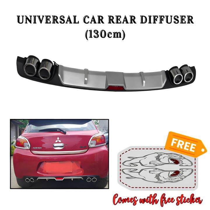 MCPA Universal 130cm Car Rear Bumper Diffusers Lip Spoiler Body Kits ...