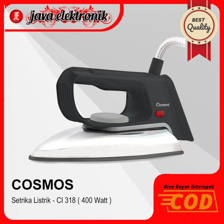 Setrika Listrik - COSMOS CIS 318 Soleplate Stainless Steel 400 Watt ...