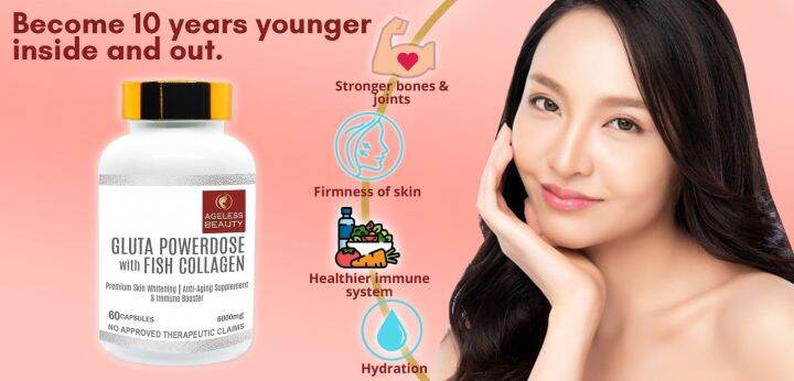 AGELESS BEAUTY GLUTAPOWERDOSE WITH FISH COLLAGEN | Lazada PH