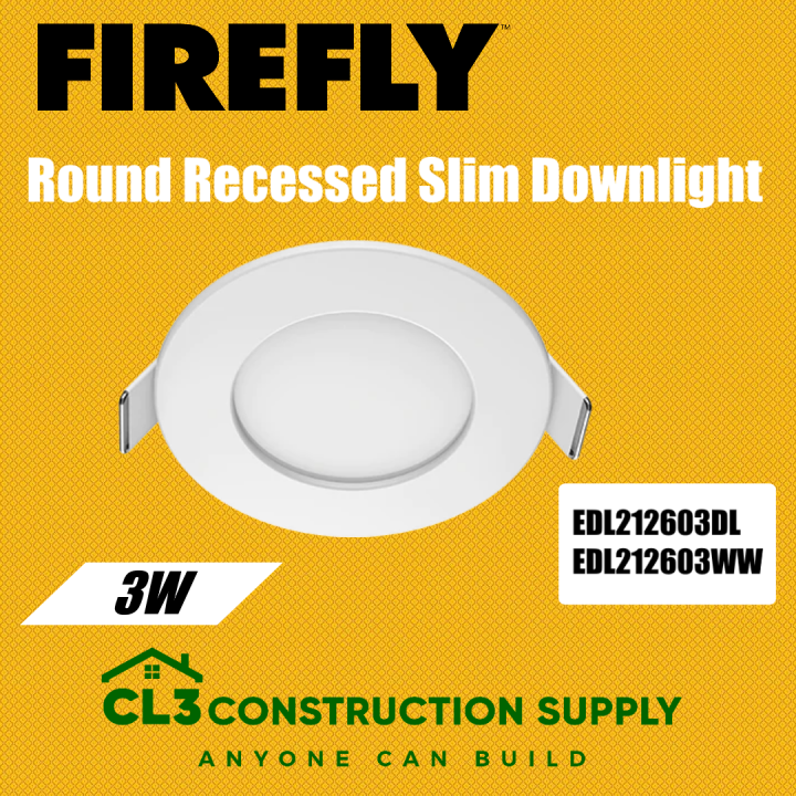 Round Recessed Slim Downlight 3W (EDL212603DL&EDL212603WW) | Lazada PH
