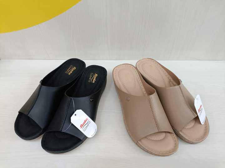 BATA-Sandal Wanita Produk Bata Model Selop Nyaman Dan Empuk | Lazada ...