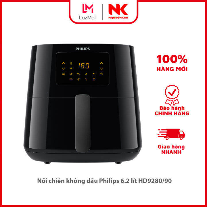Nồi chiên không dầu Philips 6.2 lít HD9280/90 | Lazada.vn