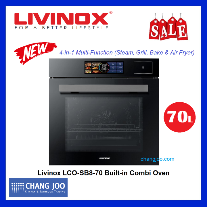 LIVINOX LCO-SB8-70 Built-in Combi Oven (70L) 4-in-1 Multi-Function ...
