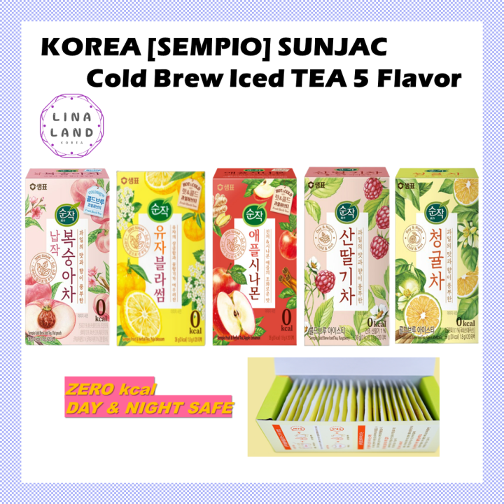 KOREA SEMPIO SUNJAK Cold Brew Iced Tea 5 Flavors / Peach, Citron Blossom, Apple Cinnamon ...