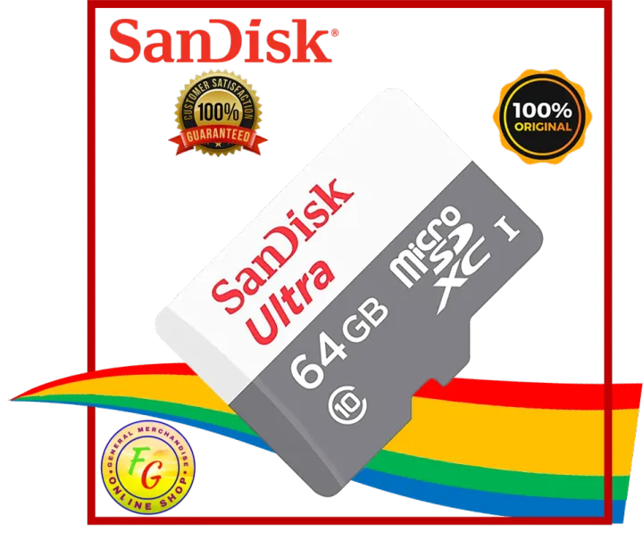 SANDISK SDSQUNR-064G-GN3MN Ultra microSDXC CARD 64 GB | Lazada PH