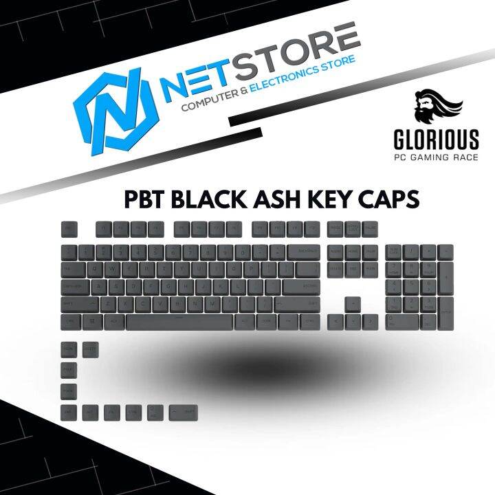 GLORIOUS PBT KEY CAPS - BLACK ASH - GLO-KC-GPBT-B | Lazada