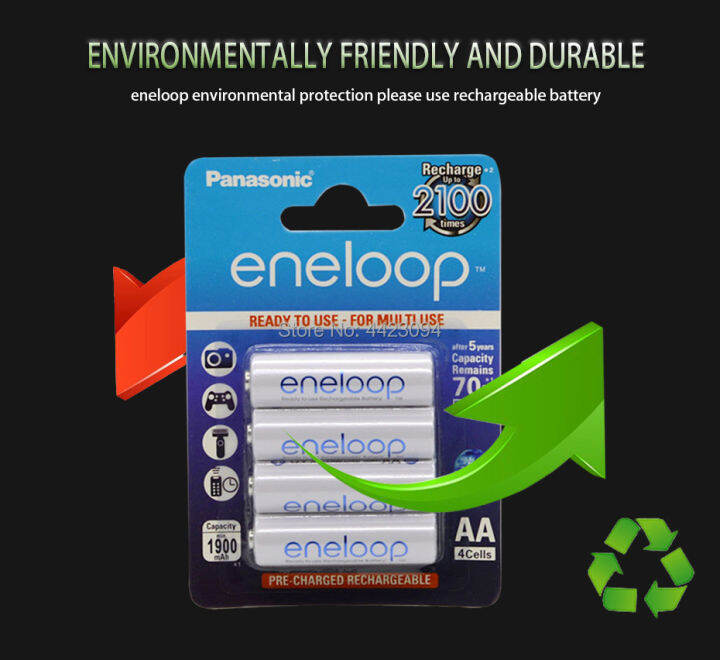 [free Shipg]4pcs Eneloop Panasonic Aa 1900mah 1 2v Ni Mh Camera