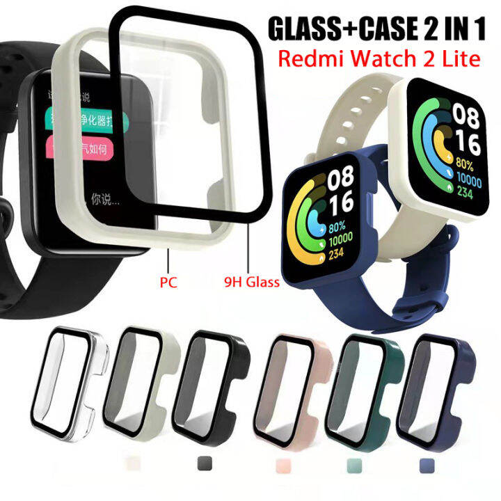Screen Protector Case for Redmi Watch 2 Lite Glass Hard PC Cover Screen ...