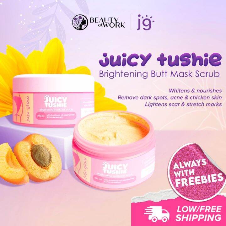 Juicy Tushie Brightening Butt and Body Scrub with Random FREEBIES ...