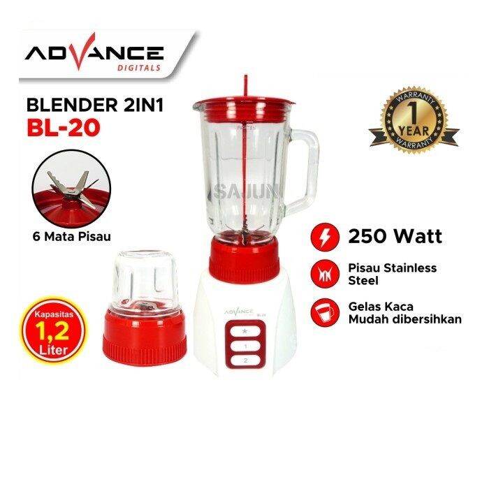 Advance BL-20 Blender 2 in 1 Gelas Kaca BL20 1.2 Liter | Lazada Indonesia