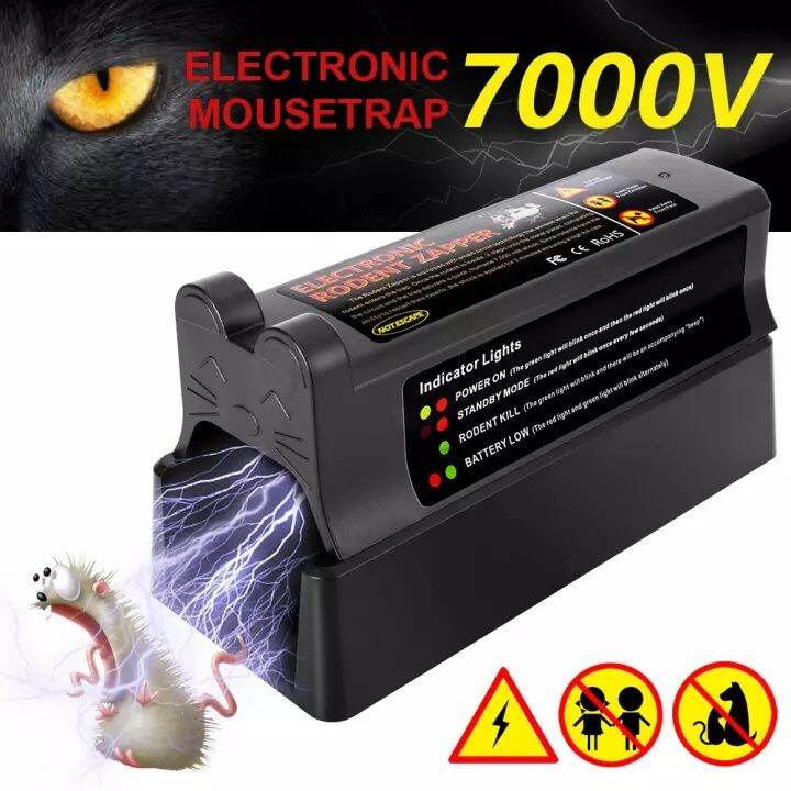 Electronic Mouse Trap Humane Rat Zapper Clean Large Mouse Traps High ...