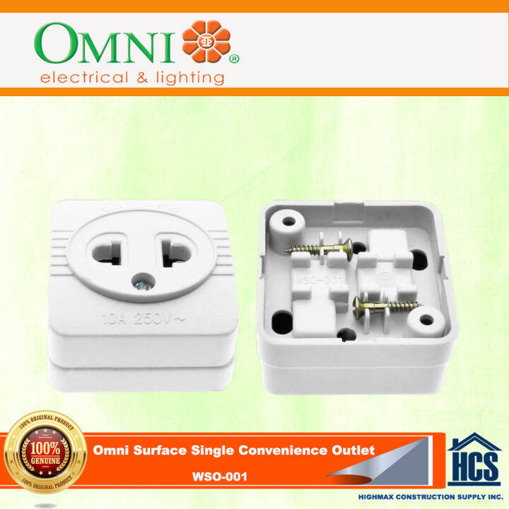 Omni Surface Single Convenience Outlet 10A 250V WSO-001 | Lazada PH