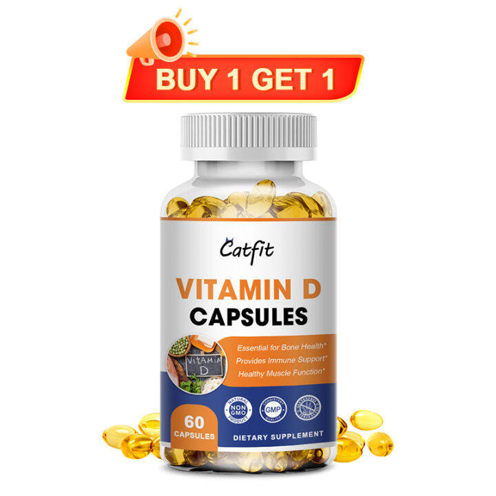 【Buy 1 Free 10pcs】Catfit Vitamin D Capsules for Promote Calcium ...