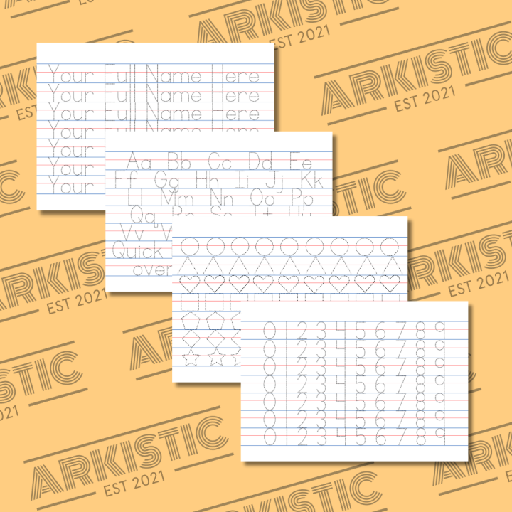 Tracing Pad ( Alphabet, Numbers, Shapes & Name) 50 pages | Lazada PH