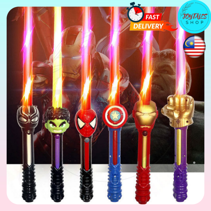 【READY STOCK】Kids Avenger Telescopic Sword Toy With Light Sound | Lazada