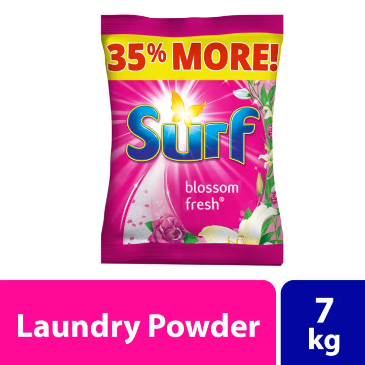 Surf Blossom Fresh Powder Detergent Pouch with Fabcon 7kg | Lazada PH