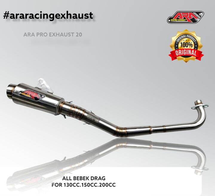 knalpot jupiter z 130cc/150cc/200cc original ara racing exhaust ...