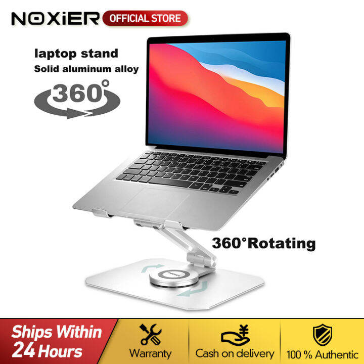 NOXIER Laptop Stand 360 Rotation Adjustable Aluminum Laptop Holder ...