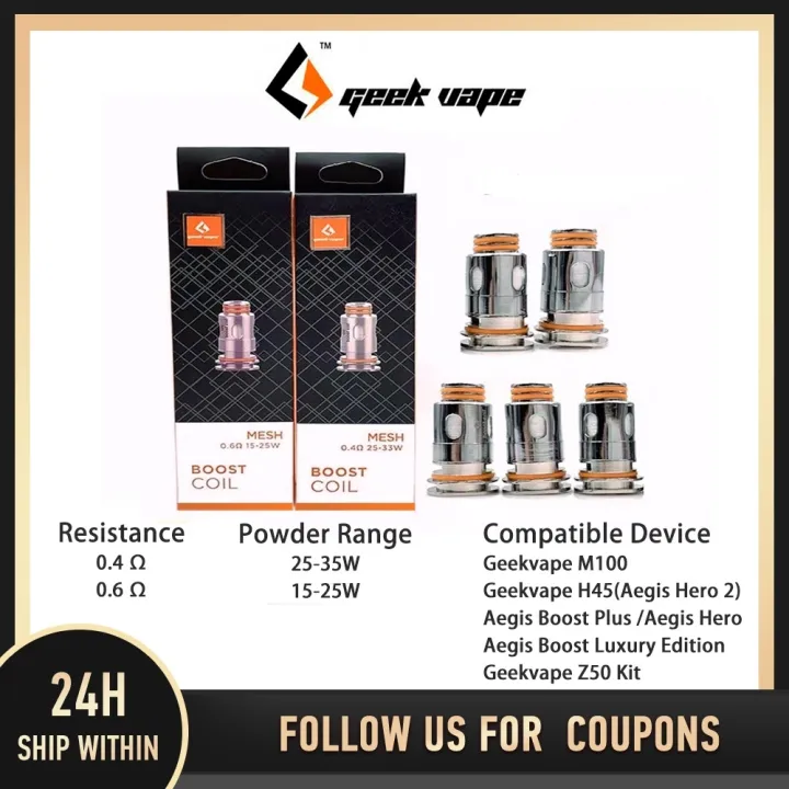 Legit 5pcs Geekvape Aegis Boost Coil Occ Aegis Boost Plus/Hero/Luxury ...