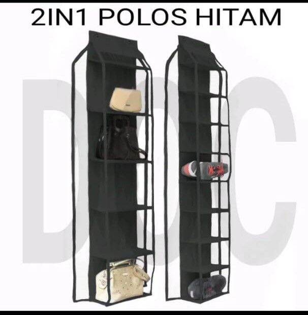 Satu Set Rak Tas Gantung Dan Rak Sepatu Gantung Kualitas Premium Ukuran ...