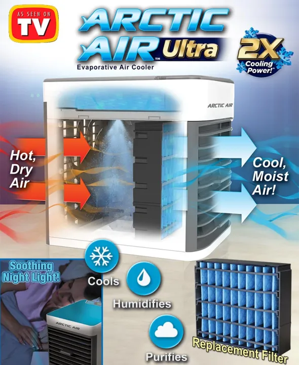 Ultra Arctic Air USB Mini Fan Air Compact Portable Evaporative Air ...